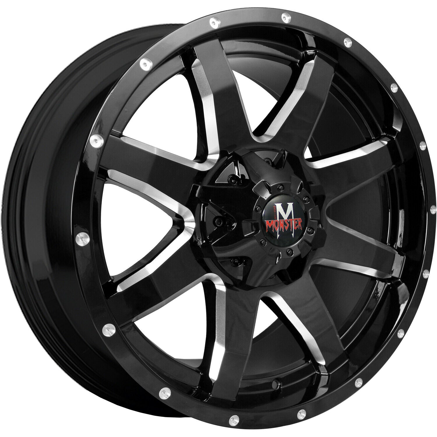 Off-Road Monster Wheels M08 Black Milled – aspire MOTORING