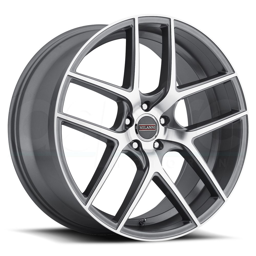 Milanni Wheels 9052 Tycoon Graphite Machined – aspire MOTORING